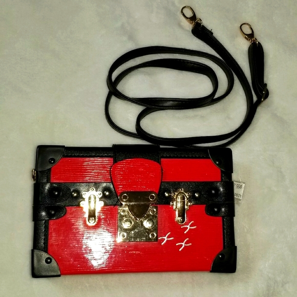 Bags | Red Rectangle Purse | Poshmark
